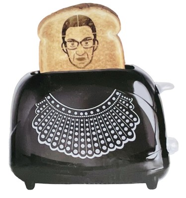 NOVELTY TOASTER RUTH BADER GINSBURG FACE ON TOAST 2-SLICE NIB SCOTUS ...