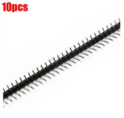 10PCS Single Row 1X40PIN 2.54MM Pitch Spacing Male Pin Right Angle Bend ...