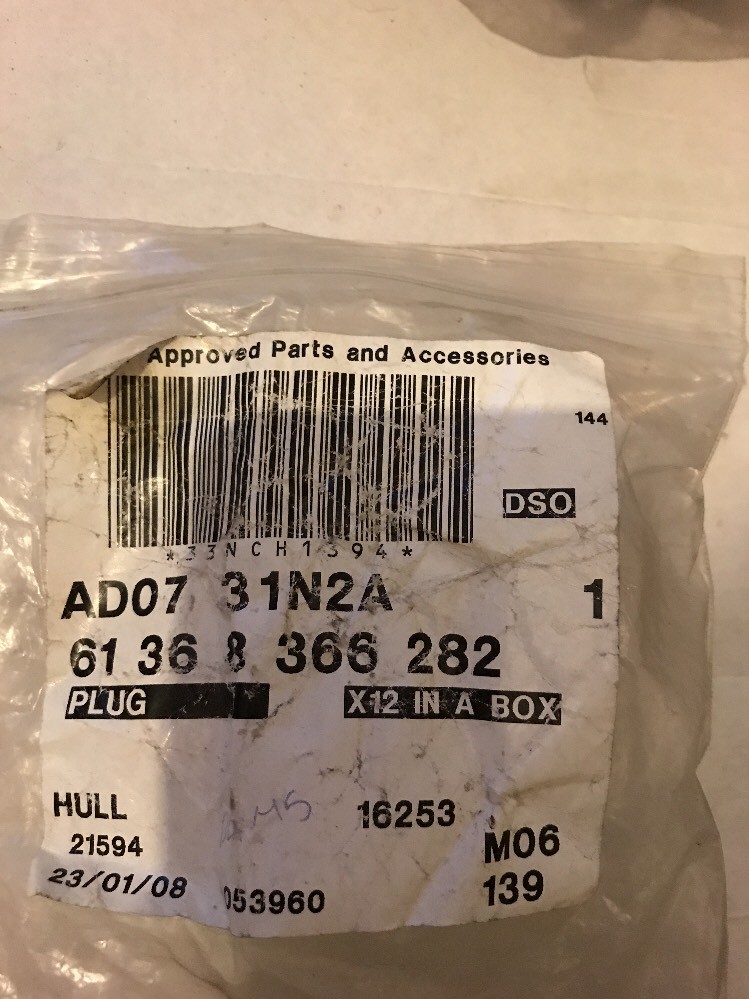 BMW Tyco 2 Pin Connector Plug 61368366282 for sale online | eBay