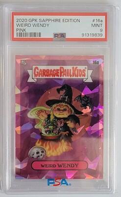 2020 GARBAGE PAIL KIDS SAPPHIRE PINK - 16A WEIRD WENDY #/25 PSA 9 MINT ...