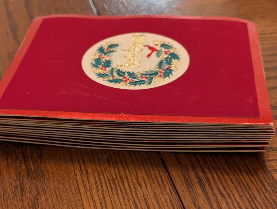 Complete Box of 25 Unused Brett Jacquard B56 Woven Tapestry Christmas ...