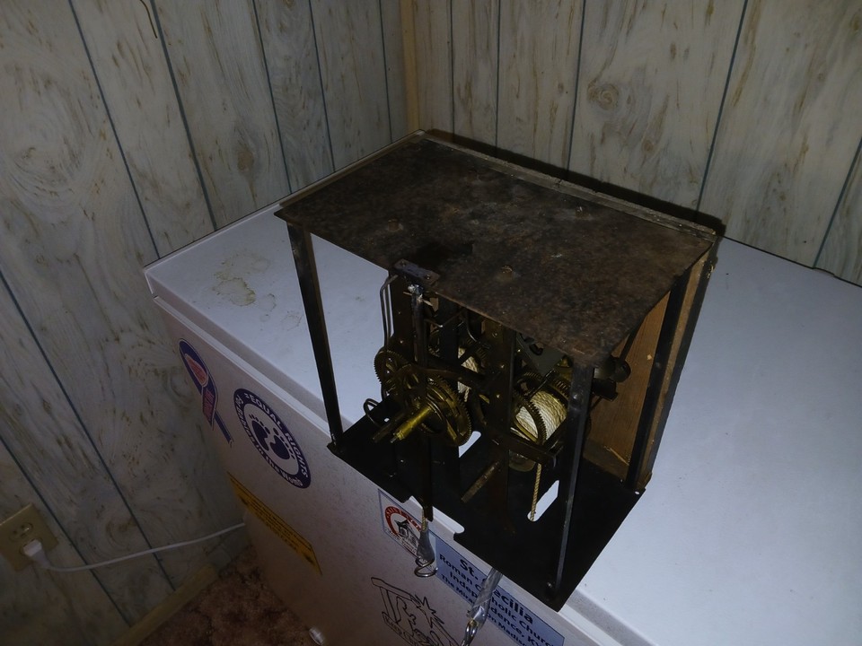 Antique French Morbier Wall Clock Movement For Parts only check all ...