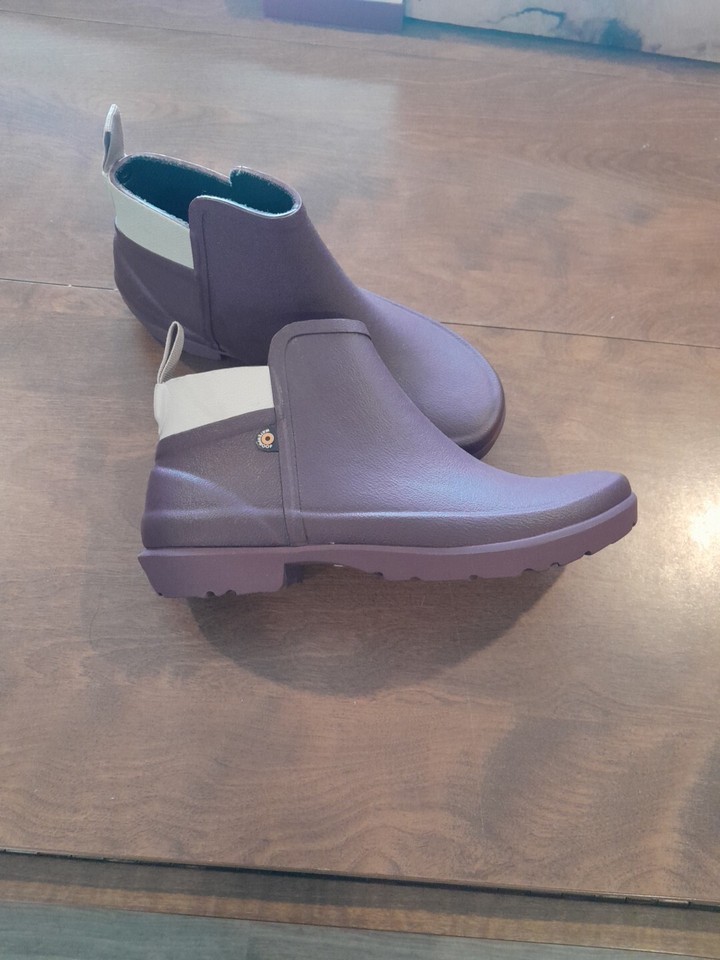 Bogs Flora Bootie Waterproof Rain Boot Maroon Burgundy Women Size 6 | eBay