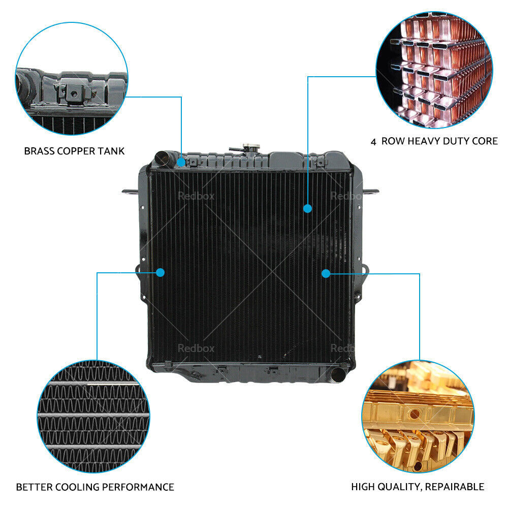 4Row Radiator Suitable For Toyota Landcruiser 70 75 series Troopy 1HZ ...