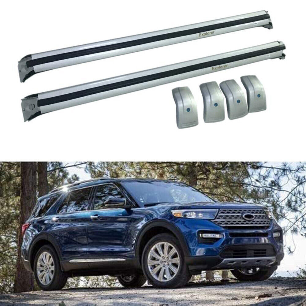 2Pcs Fit for Ford Explorer 2020-2023 Lockable Roof Rail Rack Cross Bar ...