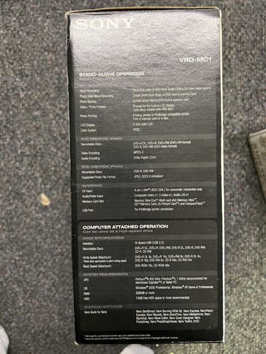 Sony Vrd-mc1 Standalone DVD Recorder DVDirect for sale online | eBay