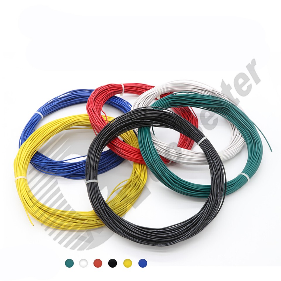 22AWG (0.34mm²) UL1430 Wire Single Core Various Lengths O.D=1.6mm 6 ...
