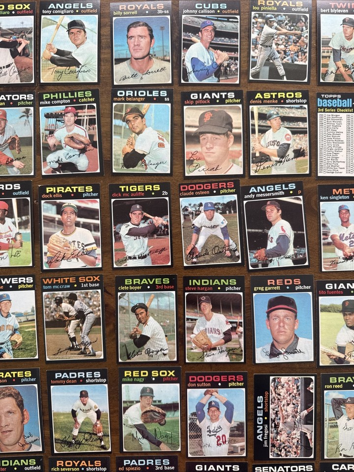Lot Of 1971 Topps Baseball Cards Stars HOF Rookies Aaron Gibson Bench ...