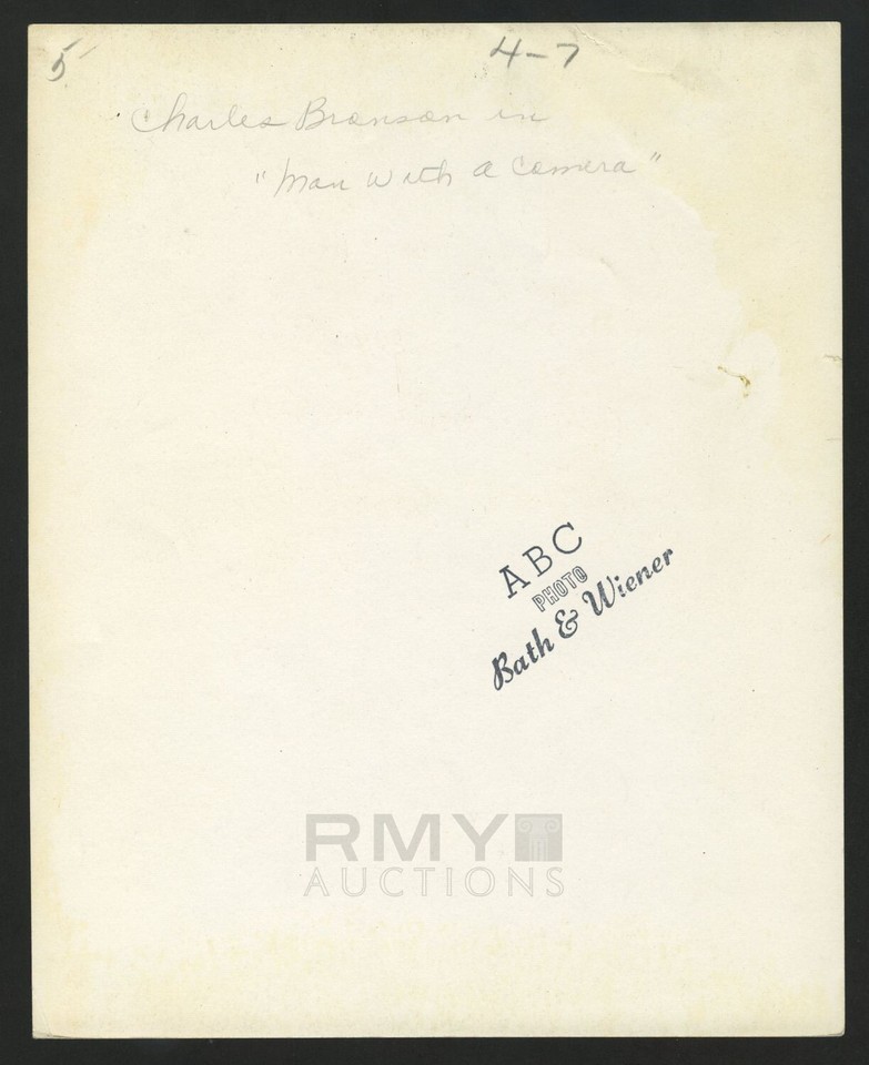 1958 Charles Bronson, "Man with a Camera" Early Television Studio Photo ...