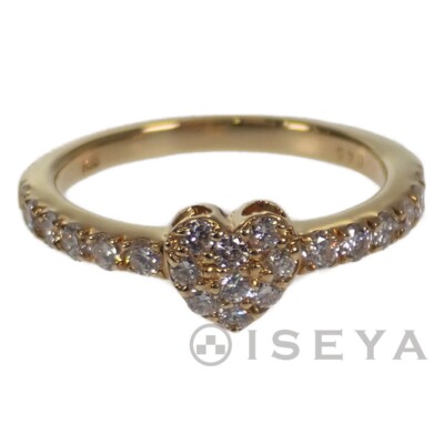 Heart design ring ring K18YG diamond 0.45ct Size:US/5 EU/49 ISY | eBay