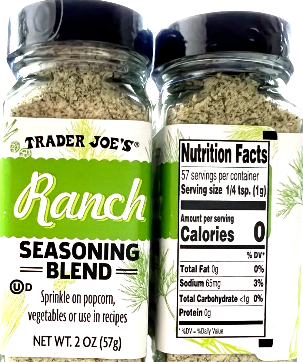 Trader Joe's Ranch Seasoning Blend Dip Mix Sprinkle on Popcorn 2oz Ea 2 pack | eBay