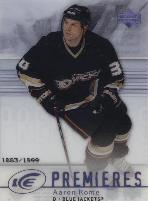 2007-08 Upper Deck Ice - Ice Premieres Aaron Rome #134 /1999 (RC) for sale online | eBay
