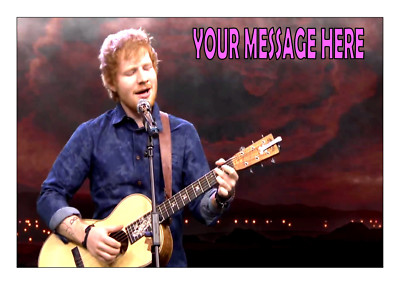 ED SHEERAN CAKE TOPPER A4 EDIBLE ICED/ ICING PERSONALISED | eBay UK