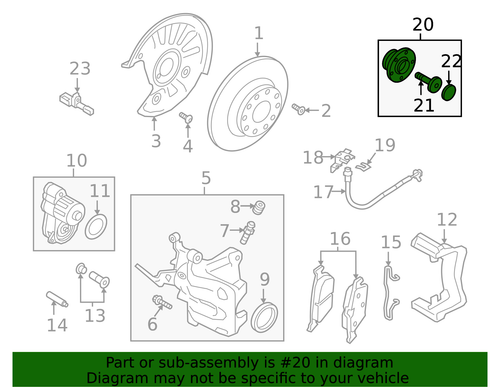 14-18 VW Golf Mk7 GTI Rear Left Driver Side Wheel Bearing Hub 5QM501611 ...