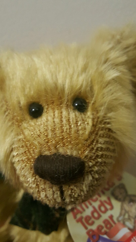 Gund America's Teddy Bear Nesbit 11" #15053 Faux Mohair Jointed Golden ...
