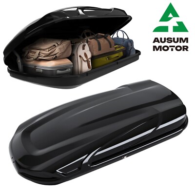 16 Cu. Ft. Rooftop Cargo Box Car Top Cargo Carrier Roof Mount Storage ...