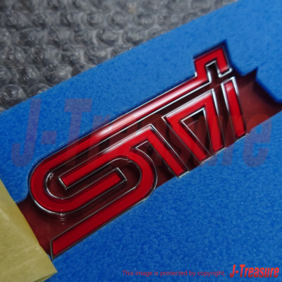 SUBARU WRX STI VA# 18-19 Genuine Rear Red Trunk Badge Emblem STI ...