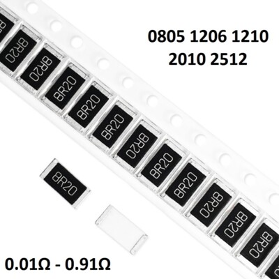 SMD/SMT 0805 1206 1210 2010 2512 Resistors Range 0.01Ω to 0.91Ω Low ...