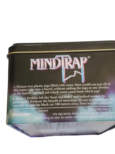 Mind Trap Game 10th Anniversary Tin 2000 Pressman Toys Mindtrap 3602 ...