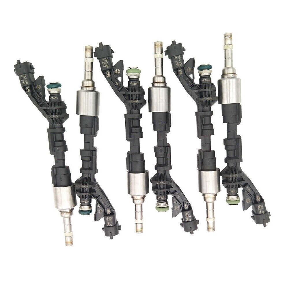 6 Pcs Fuel Injectors 0261500296 For Jaguar F-Type Land Rover Range ...