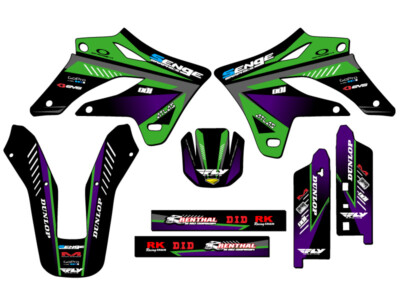 2004-2007 KLX 250 SURGE Green Senge Graphics Kit Compatible with ...