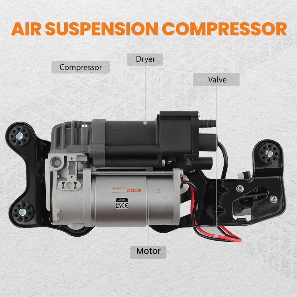 Air Suspension Compressor W/ Bracket Valve Block for BMW X5 F15 X6 F16 ...