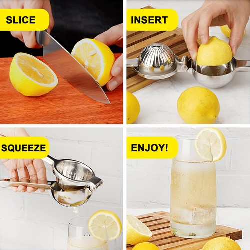Lemon Squeezer, Large Heavy Duty Handhelp Juicer for Lemon, Stainless ...