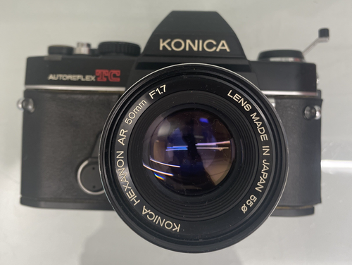 Vintage Black Konica Autoreflex TC Camera w/ Konica Hexanon AR 50mm F1 ...