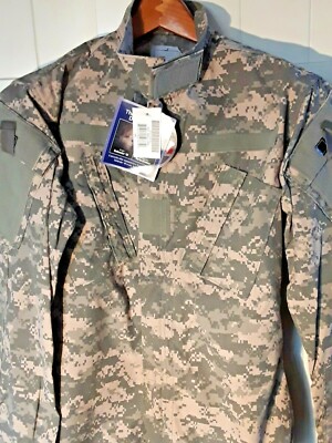 NWT MILITARY COMBAT UNIFORM ACU CAMO JACKET Size S - Angled Chest ...