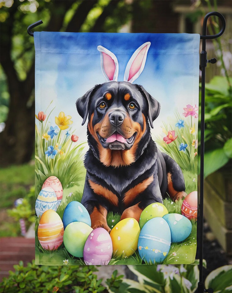 Rottweiler Easter Egg Hunt Flag | eBay