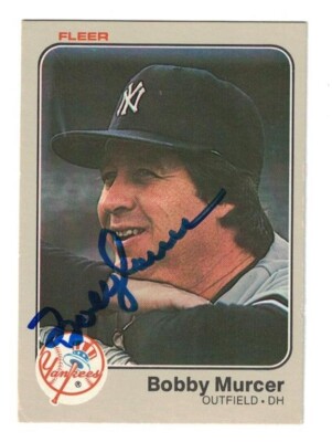 Bobby Murcer Signed Autographed 1983 Fleer Card NY Yankees | eBay