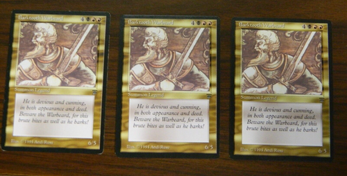 MTG English Legends Barktooth Warbeard x3 Gold Uncommon Excellent - NM ...
