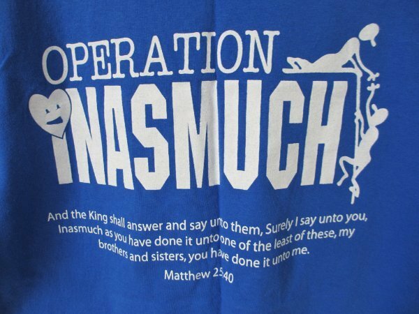 Operation Inasmuch blue 100% cotton short sleeve graphic t-shirt *Sz M ...