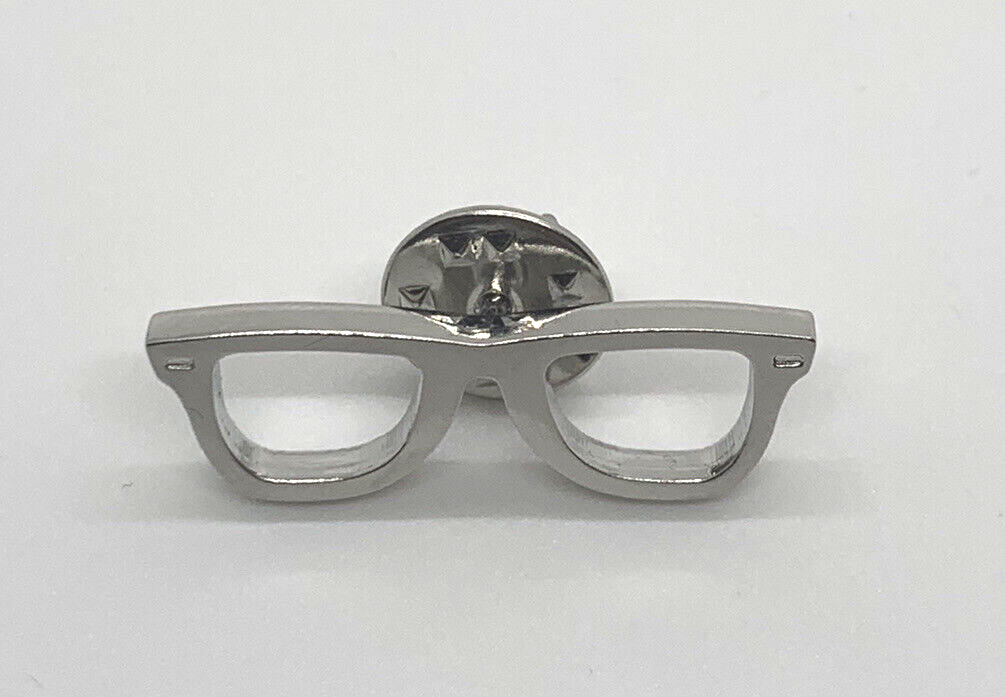 Silver Tone Glasses Frame Pin | eBay