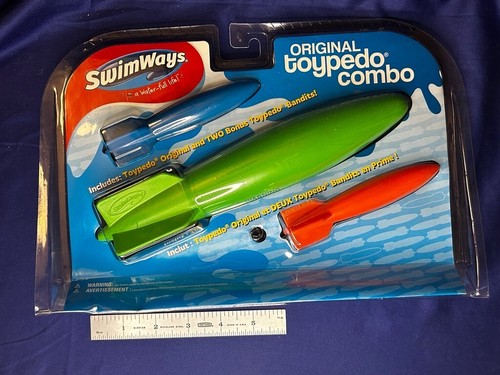 NEW SEALED ORIGINAL SwimWays Toypedo Combo Torpedo Pool Toy 1 @ 10" and ...