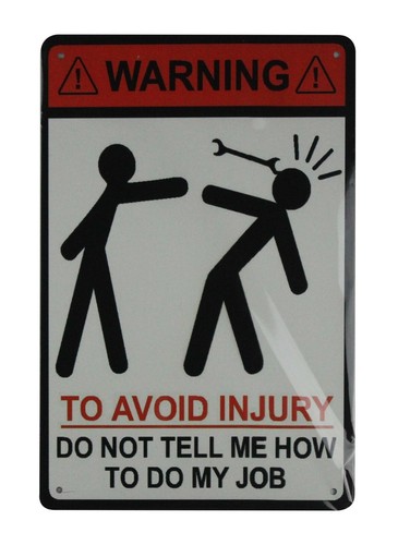 Warning to avoid injury tin metal sign home decor categories | eBay