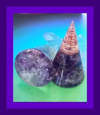 ORGONE PYRAMID TOWER BUSTER With AMETHYST TB,EMF, Orgone Amethyst ...