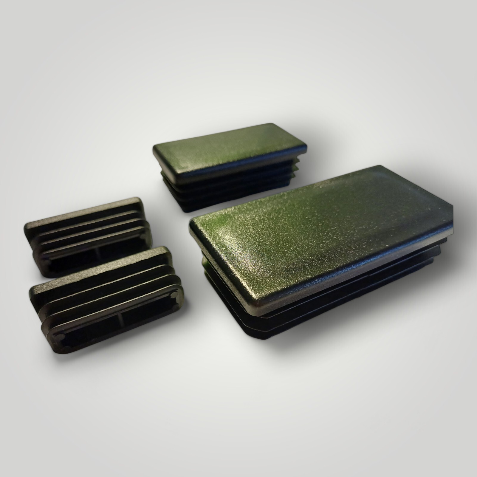 Rectangle Plastic End Caps Ribbed Plugs Blanking Inserts Rectangular ...