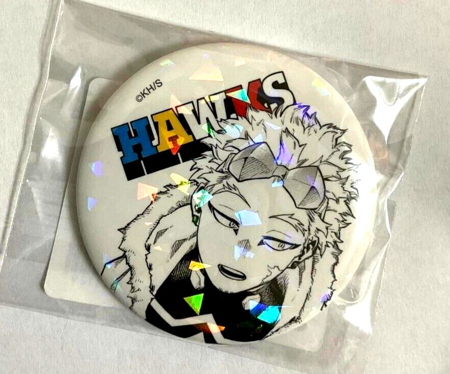 My Hero Academia ALL STAR Hologram Can Badge Button Hawks Takami MHA ...