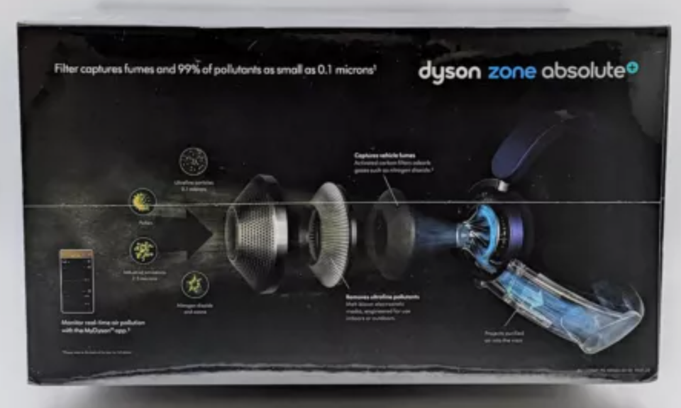 Dyson Zone Absolute+ Prussian Blue/Bright Copper Air Purifying Headphones - NEW | eBay