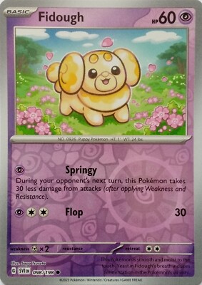 098/198 FIDOUGH REVERSE HOLO SCARLET & VIOLET POKEMON CARD | eBay UK