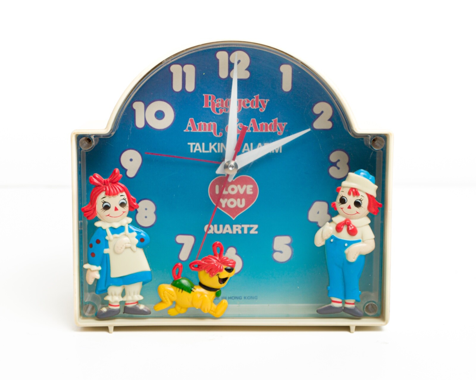 Quartz Raggedy Ann & Andy Alarm Clock - Talking I Love You Vintage Not ...