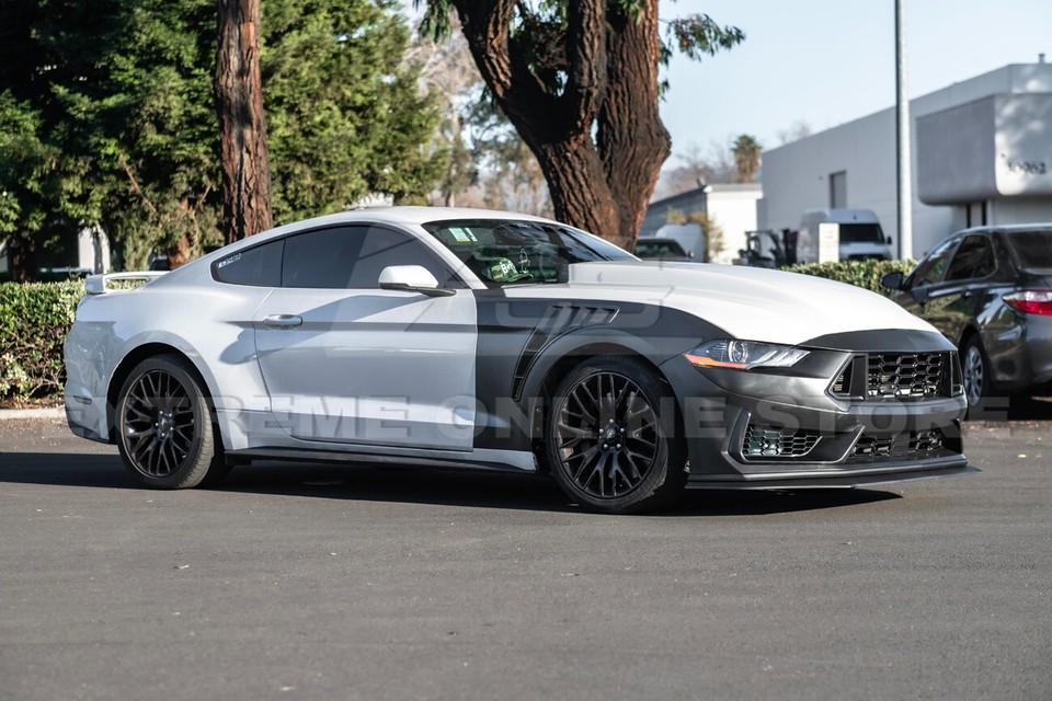 For 18-23 Ford Mustang S550 | GT500 Style Primed Black Front Side ...