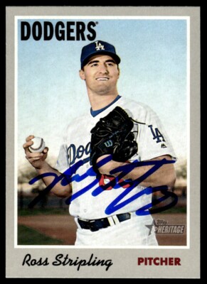 2019 Topps Heritage Baseball Ross Stripling Auto Los Angeles Dodgers ...