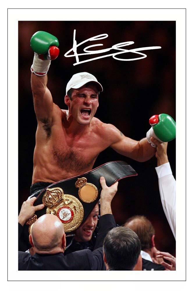 JOE CALZAGHE Signed Autograph PHOTO Fan Gift Signature Print BOXING ...