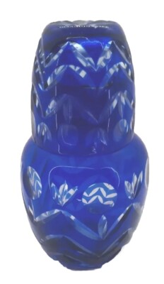 Cobalt Blue Cut to Clear Crystal Tumble Up VGC | eBay