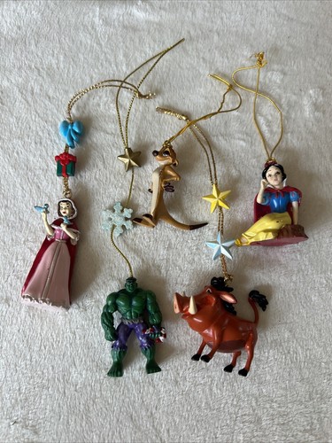 Set of 5 Vtg ENESCO Disney Hulk Miniature Christmas Ornament Lot Hulk ...