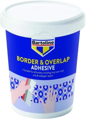 BARTOLINE BORDER & OVERLAP ADHESIVE FOR VINYL WALLPAPER PASTE STICK ...