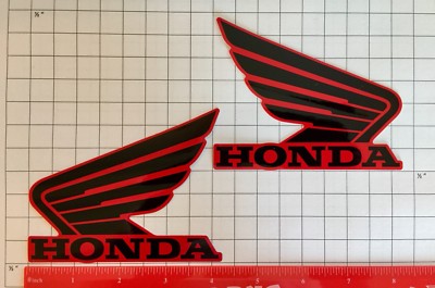 Honda Wings RED decals tank 500 Fourtrax Rubicon 130mm stickers fuel | eBay