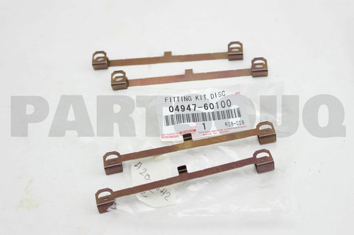 0494760100 Genuine Toyota FITTING KIT, DISC BRAKE, FRONT 04947-60100 | eBay